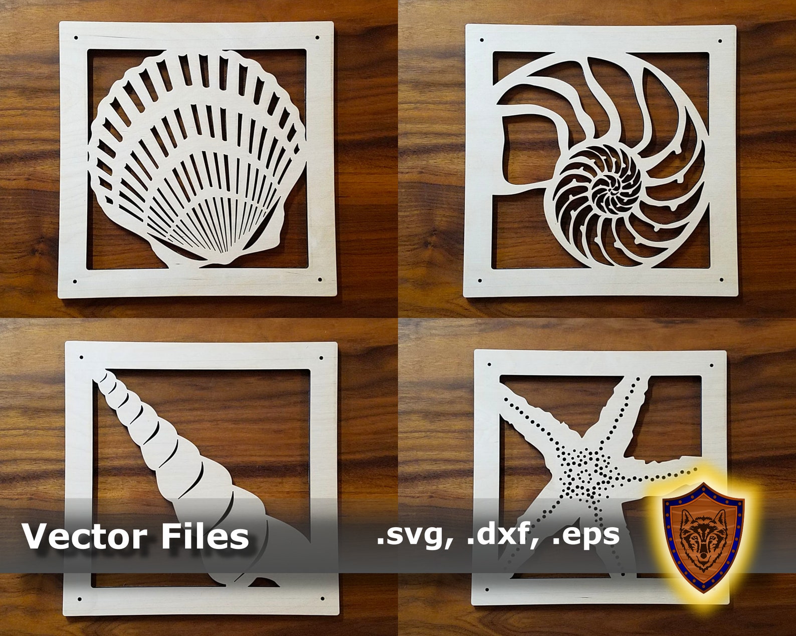 Sea Shells Wall Art Laser Files Crafting CNC Svg Dxf - Etsy