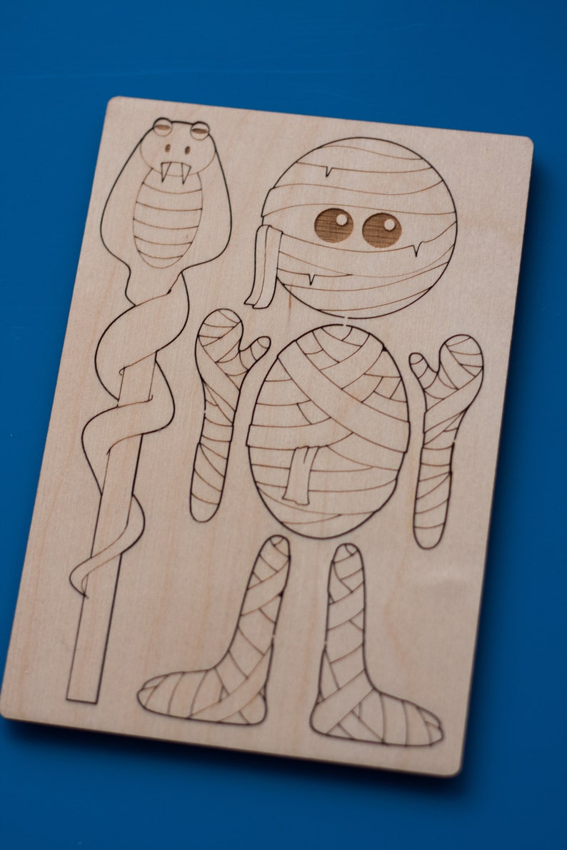 Mummy Paper Doll Craft Coloring Page instant Download - Etsy