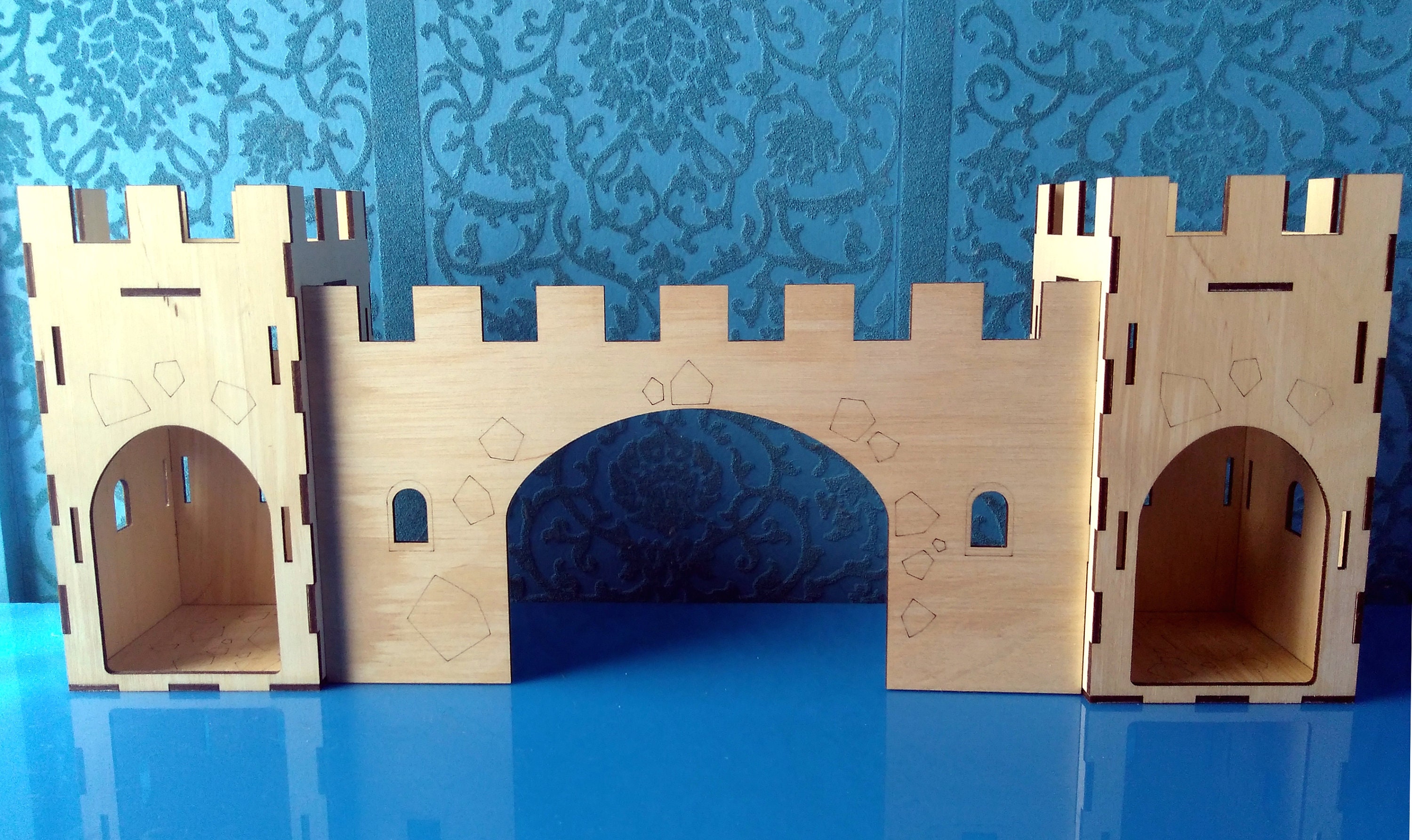 Laser Cut Castle Towers and Walls digital Vector Files DIY | Etsy