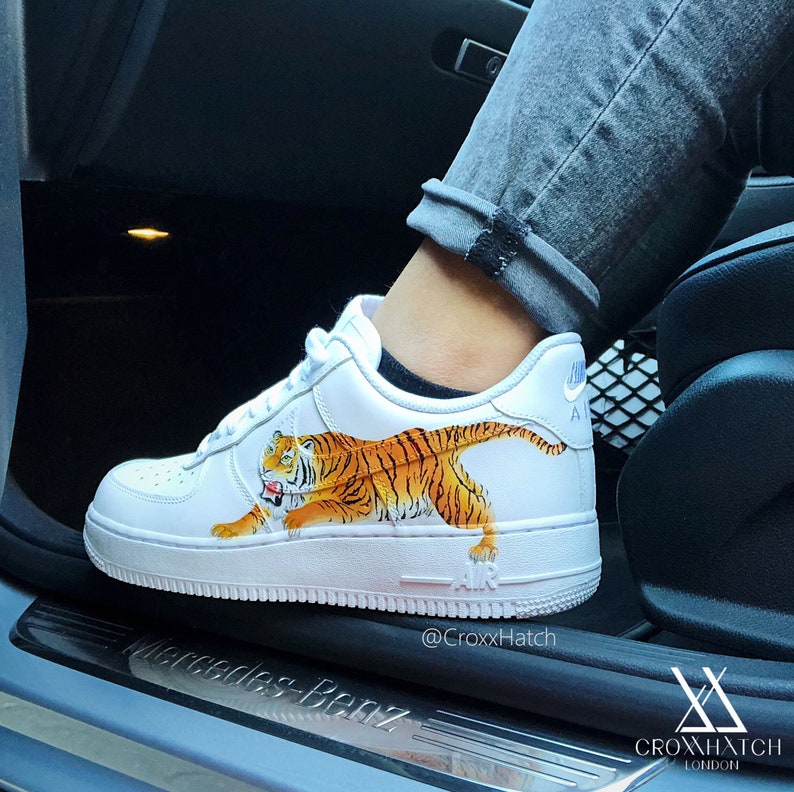 Tiger Custom Nike Air Force 1 Sneakers - Etsy