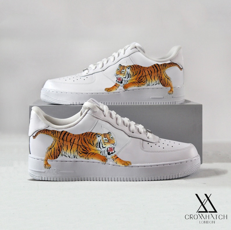 Tiger Custom Nike Air Force 1 Sneakers - Etsy UK
