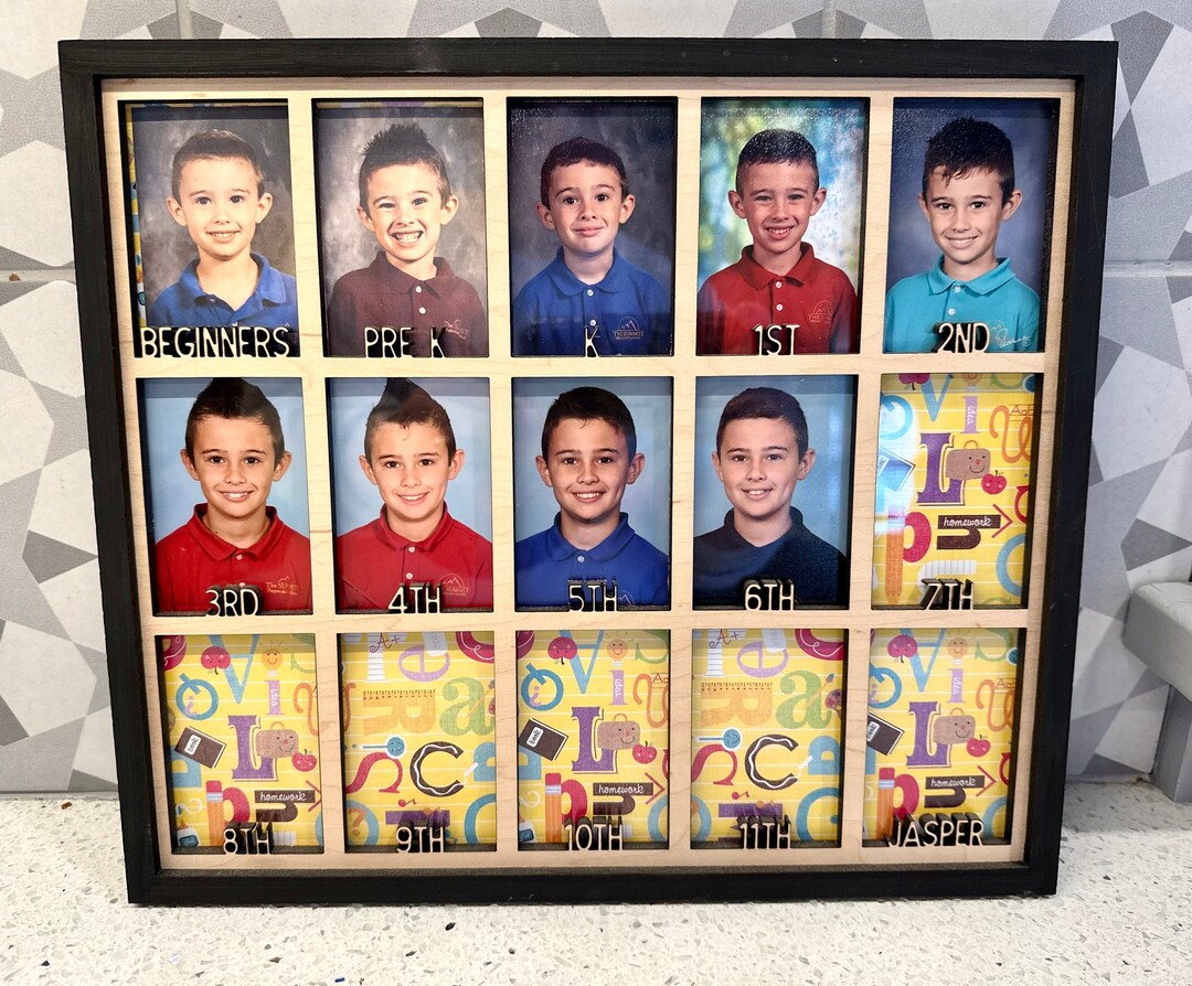 School Picture Display Frame, Annual School Photos, Custom Frame ...