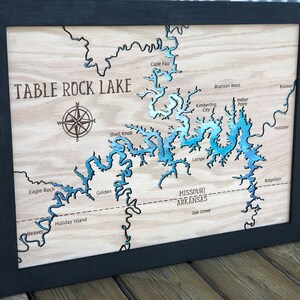 Table Rock Lake - Custom Large Wood and Acrylic Laser Cut Lake Sign - Etsy