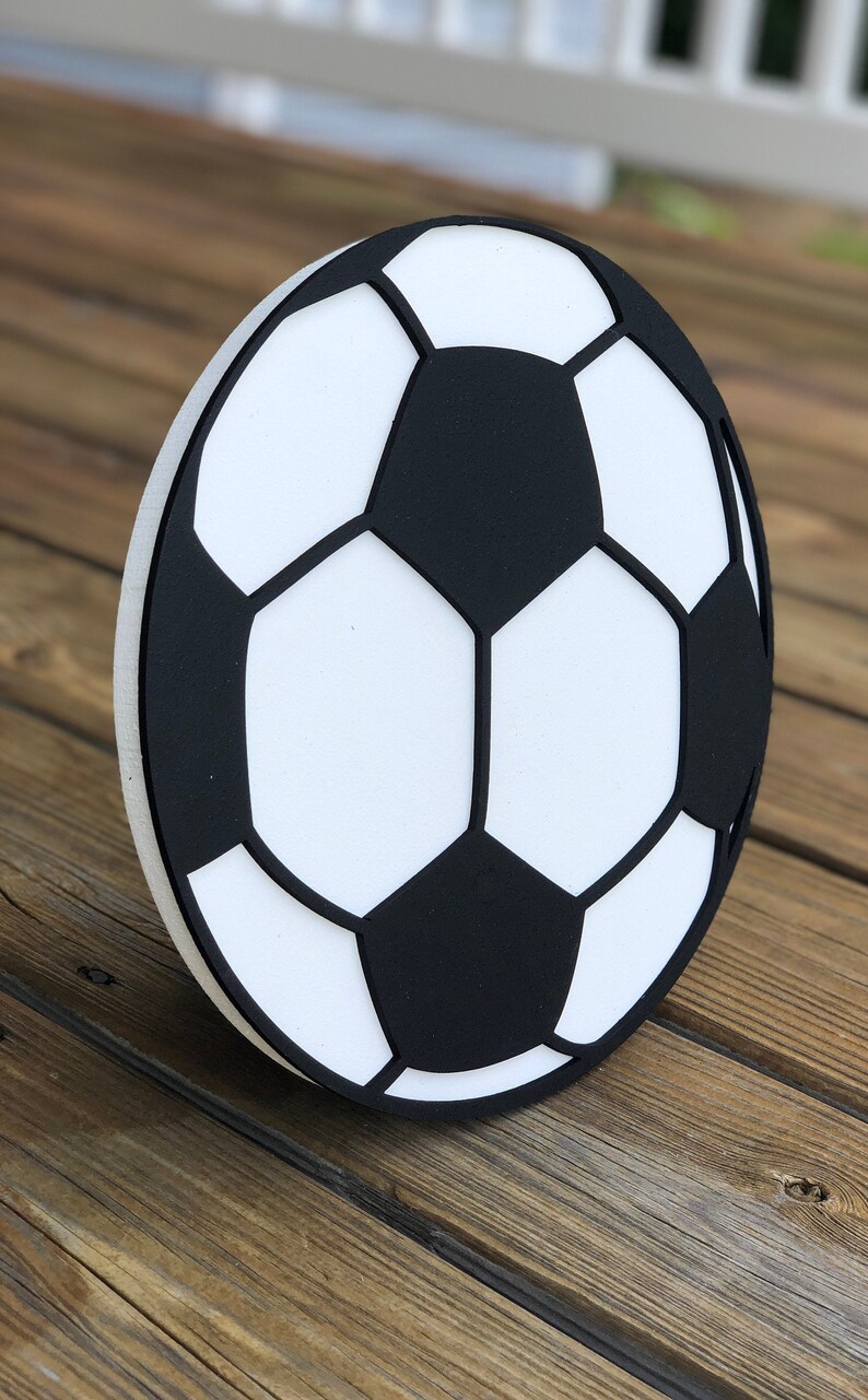 10" Soccer Ball Sign, Soccer Sign, Laser Cut Soccer Sign, Custom Soccer ...