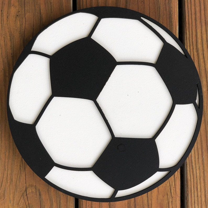 10" Soccer Ball Sign, Soccer Sign, Laser Cut Soccer Sign, Custom Soccer ...