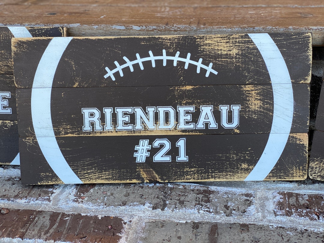 Custom Football Sign, Personalized Football Sign, Custom Wood Sports ...