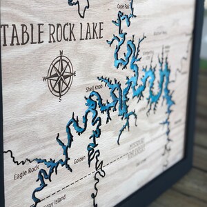 Table Rock Lake - Custom Large Wood and Acrylic Laser Cut Lake Sign - Etsy
