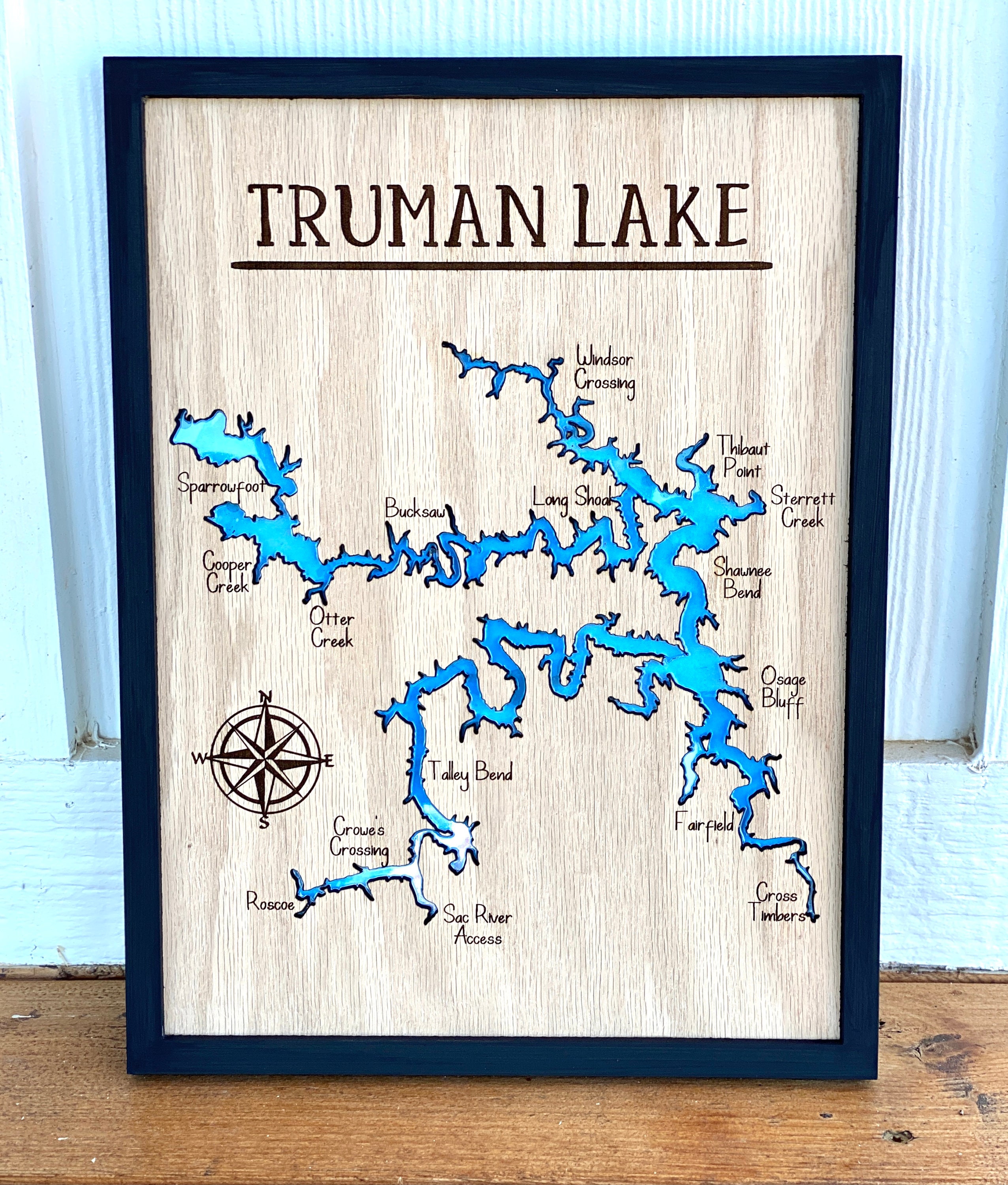 Truman Lake Custom/personalized Wood and Acrylic Laser Cut - Etsy