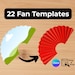 Clap Fan Template Canva | Clack Fan Template | Hand Fan Template ...