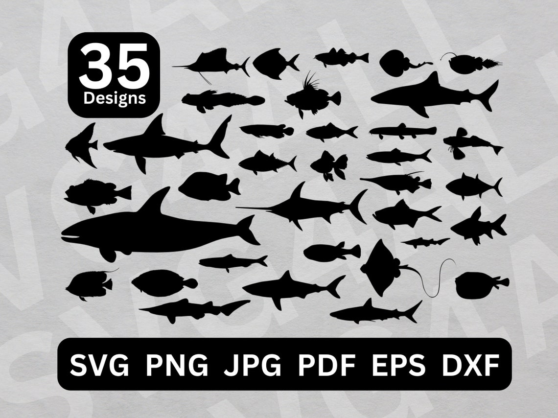 Fish Svg, Fish Svg Files, Fish Svg Png, Fish Svg Bundle, Fish Svg for ...