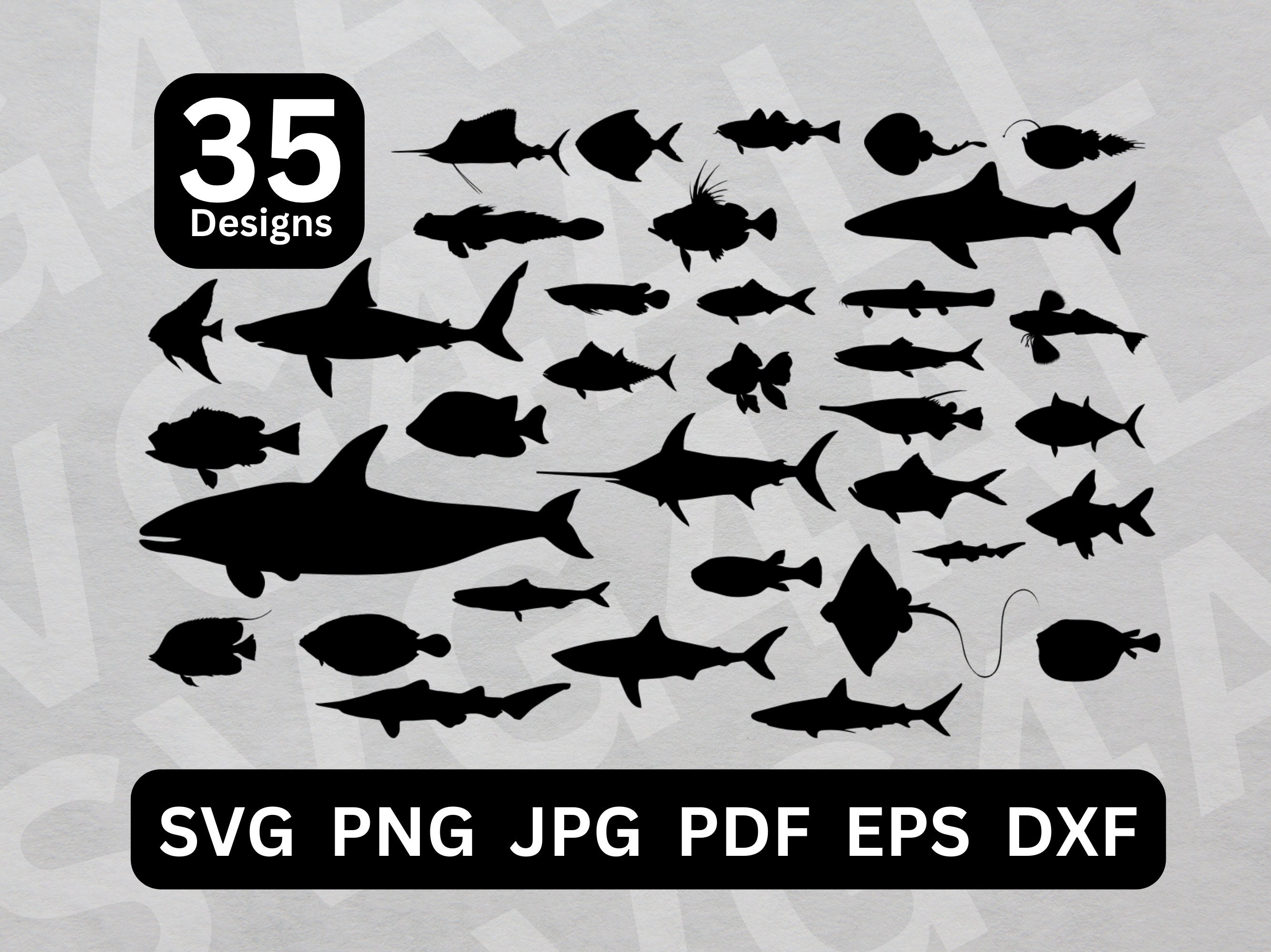 Fish Svg, Fish Svg Files, Fish Svg Png, Fish Svg Bundle, Fish Svg for ...