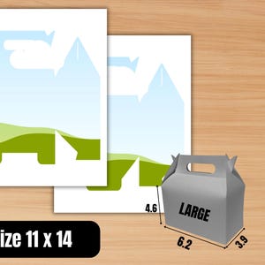 Gable Box Template Canva, Gable Box Template, Gable Box PNG, Party Favor Box, Box Template, Gift ...