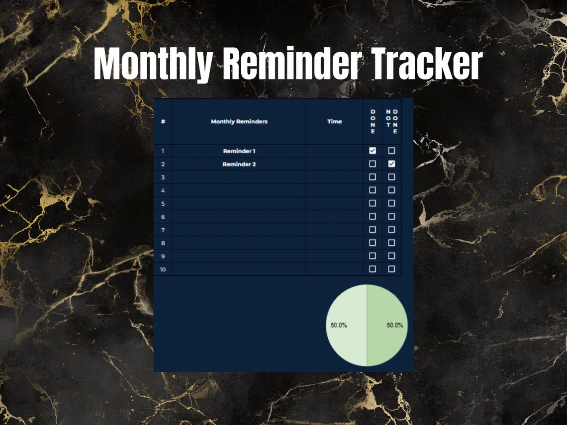 Google Sheets Habit Tracker Template | Dark Mode Daily, Weekly, Monthly ...