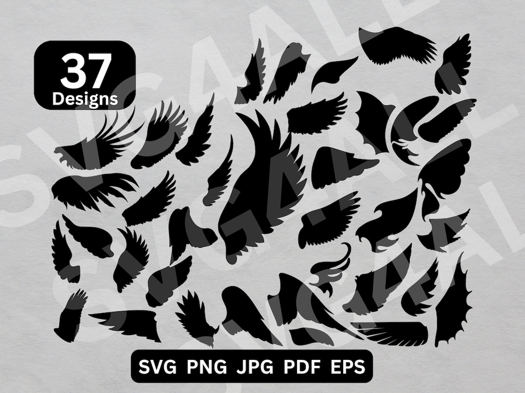 Wings Svg, Wings Bundle Svg, Wings PNG, Wings Clipart, Wings Cut Files ...