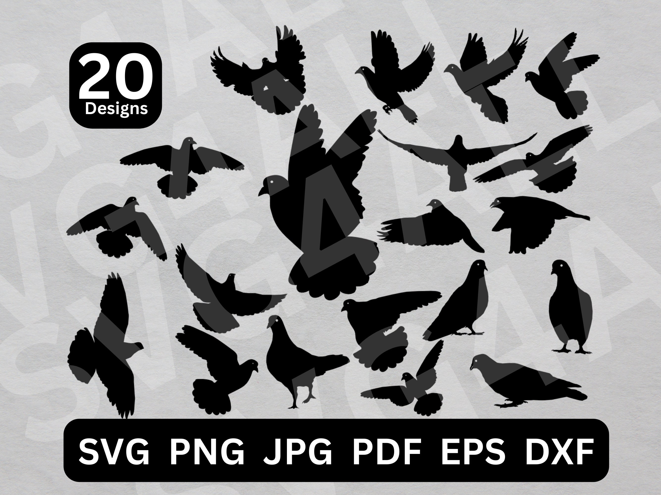 Pigeon Svg, Peace Sign Svg, Symbols of Peace, Dove Vector, Dove Cutting ...