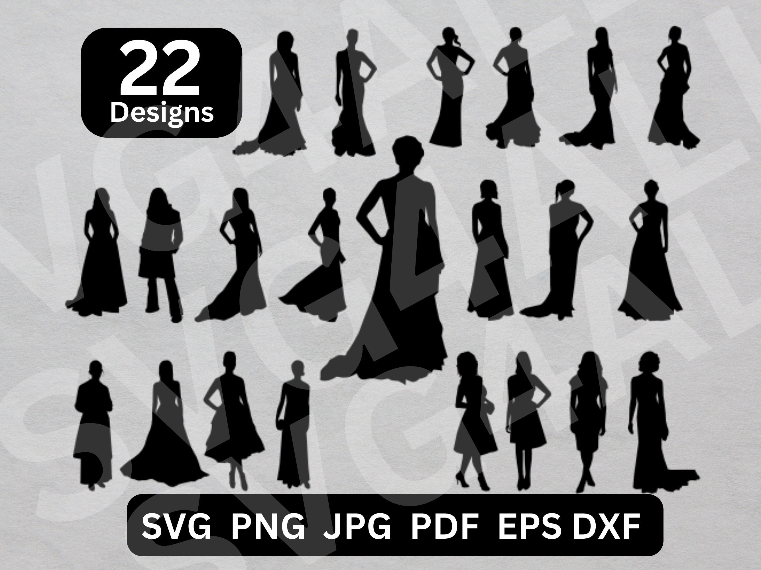 Women Svg, Fashion Woman Cricut, Evening Dress Svg, Fashion Woman Svg ...
