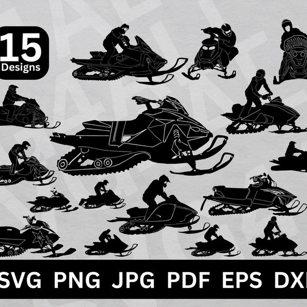 Snowmobile Clipart - Etsy