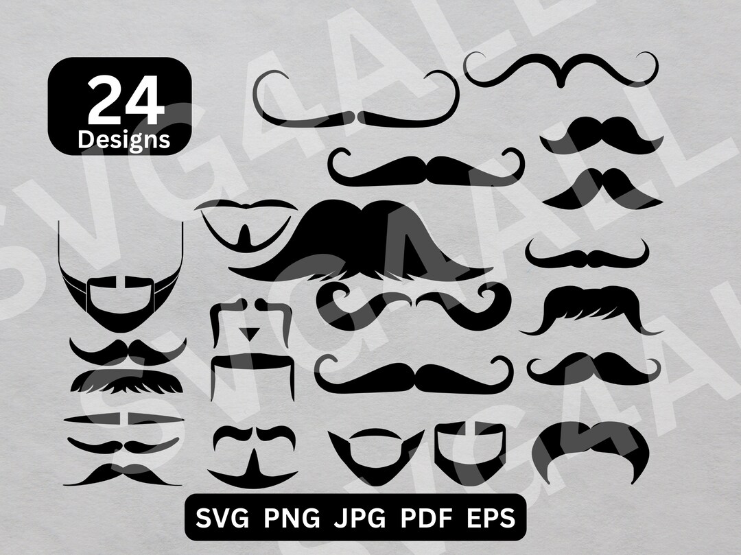 Moustache Svg, Mustache Svg, Cricut Svg Files, Shirt Svg, Silhouette ...