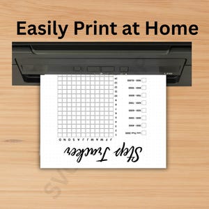 Step Tracker Printable - Step Tracker Template - Yearly Step Count ...