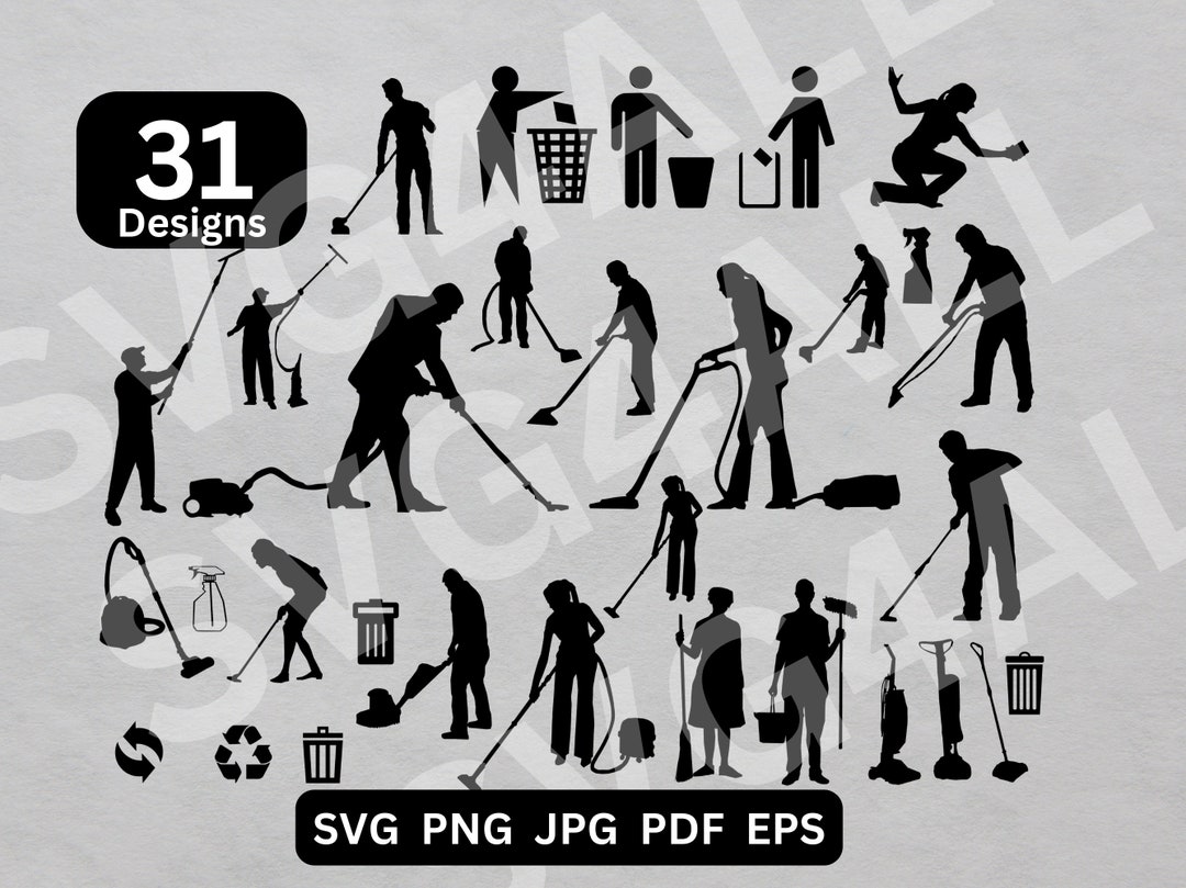 Cleaner Svg, Cleaner Bundle Svg, Cleaning Clipart, Cleaner Cut Files ...
