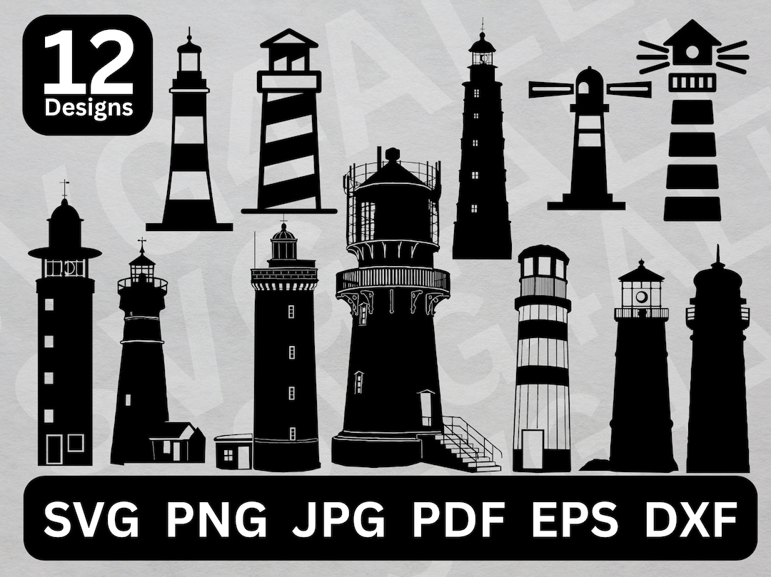 Lighthouse SVG, Lighthouse Vector, Lighthouse Bundle, Lighthouse Cut ...
