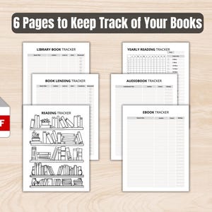 Book Reading Journal Printable Bundle Format 8.5x11, A4 and A5 ...
