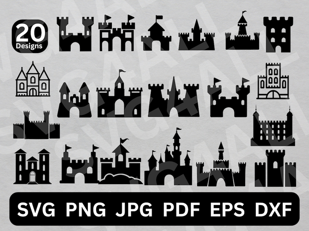 Castle SVG, Castle PNG, Castle Bundle SVG Files, Castle Cut File ...