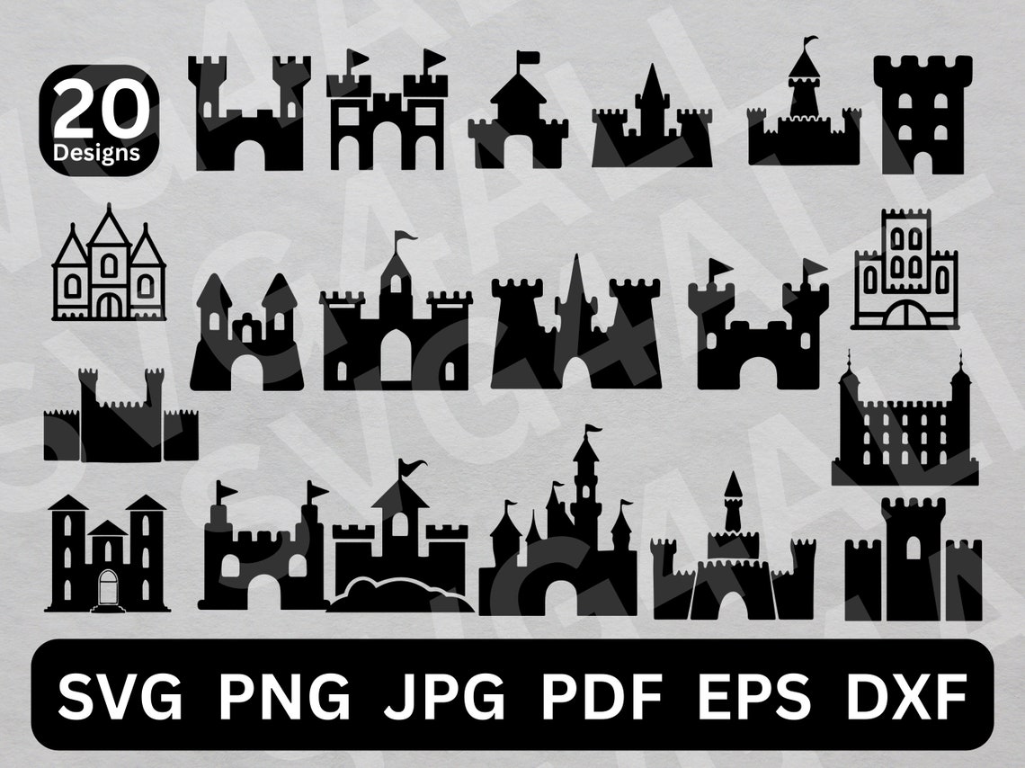 Castle SVG, Castle PNG, Castle Bundle SVG Files, Castle Cut File ...