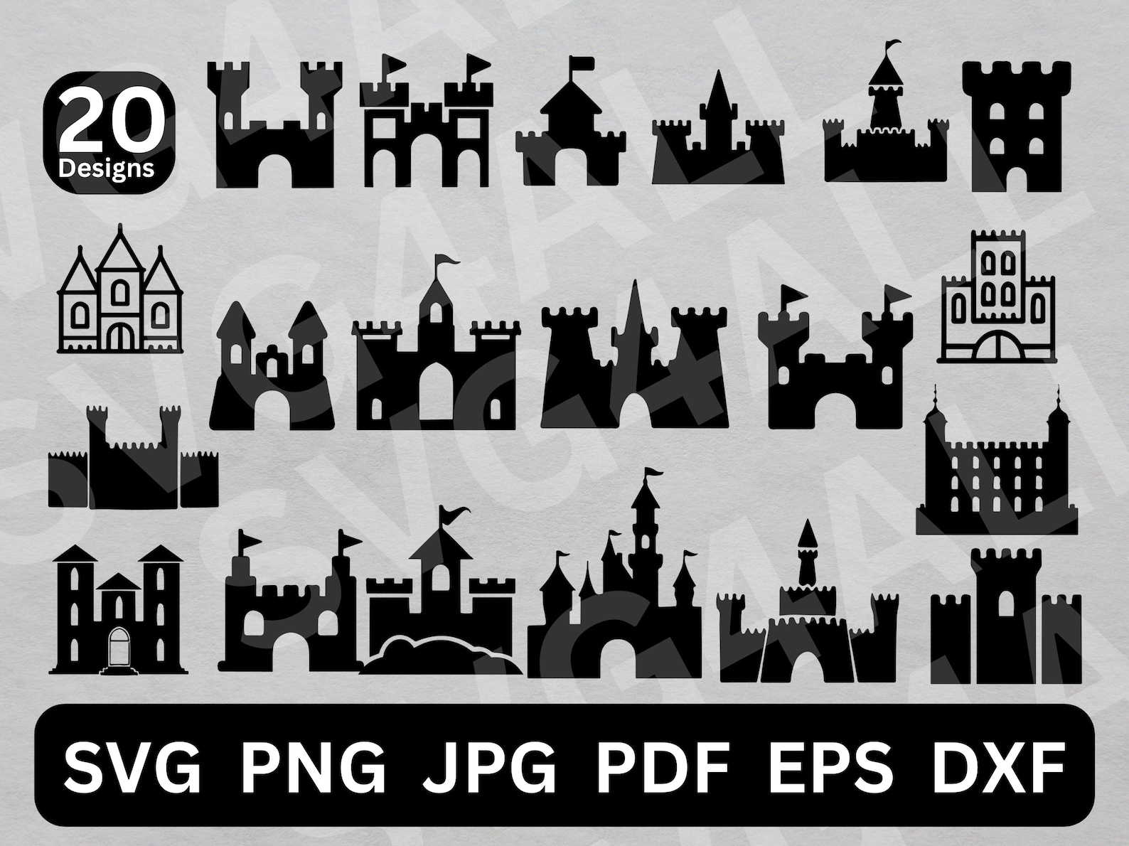 Castle SVG, Castle PNG, Castle Bundle SVG Files, Castle Cut File ...
