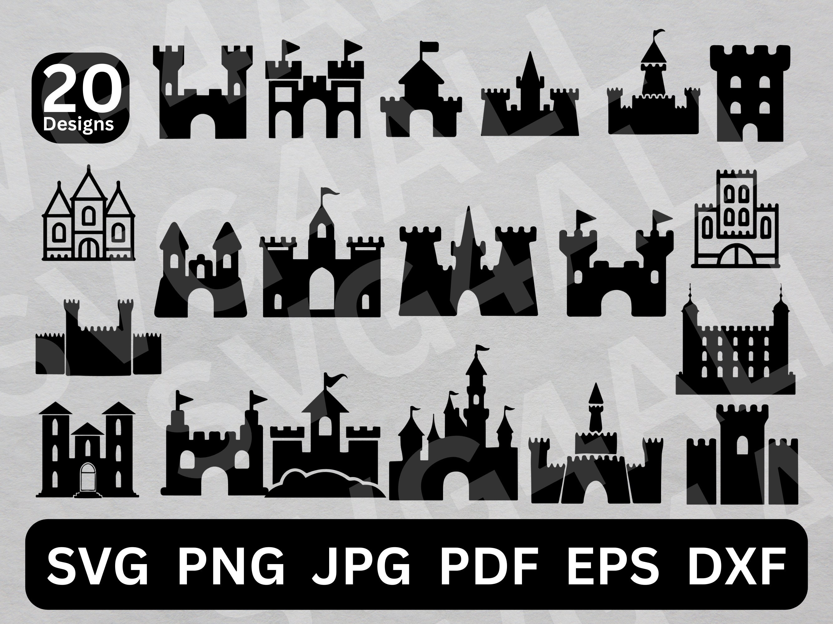 Castle SVG, Castle PNG, Castle Bundle SVG Files, Castle Cut File ...
