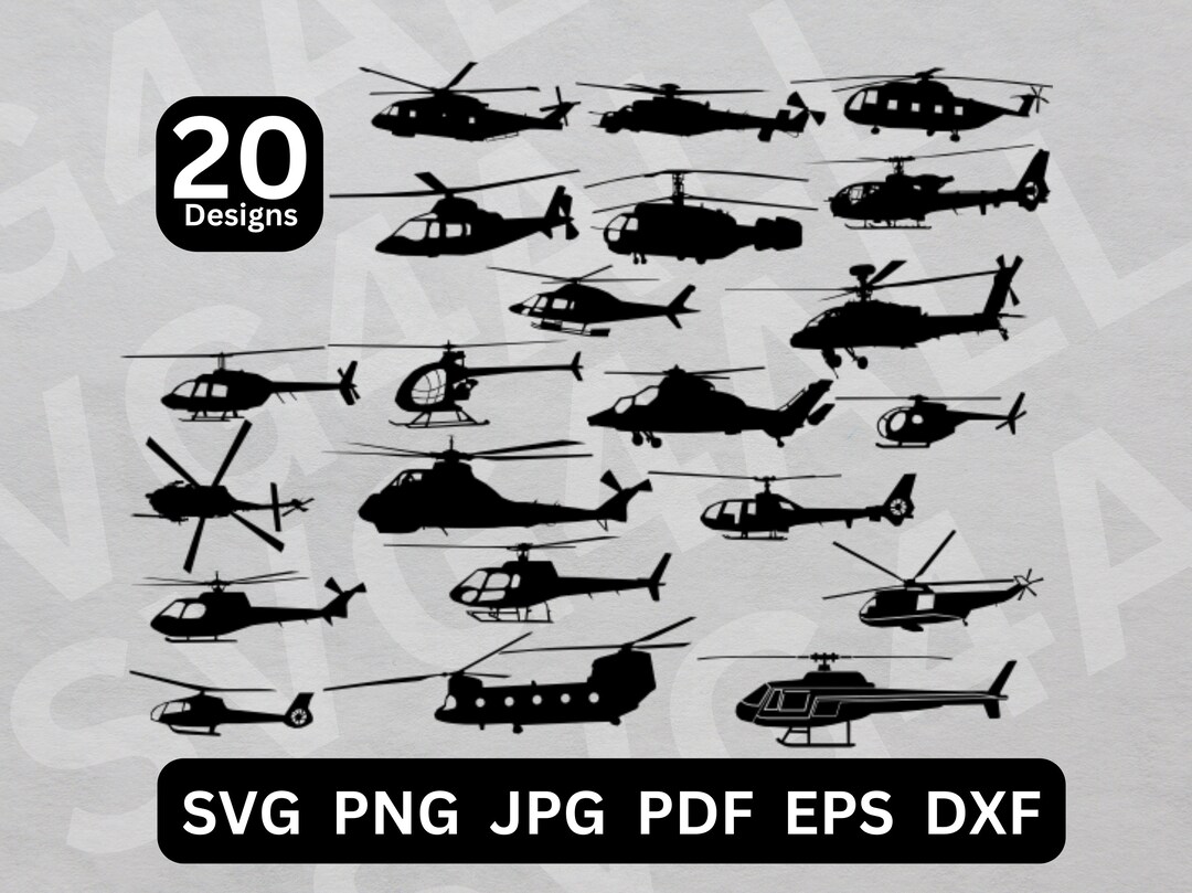 Helicopter Svg Bundle, Helicopter Svg File, Helicopter Clipart ...