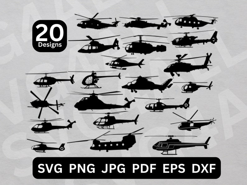 Helicopter Svg Bundle, Helicopter Svg File, Helicopter Clipart ...