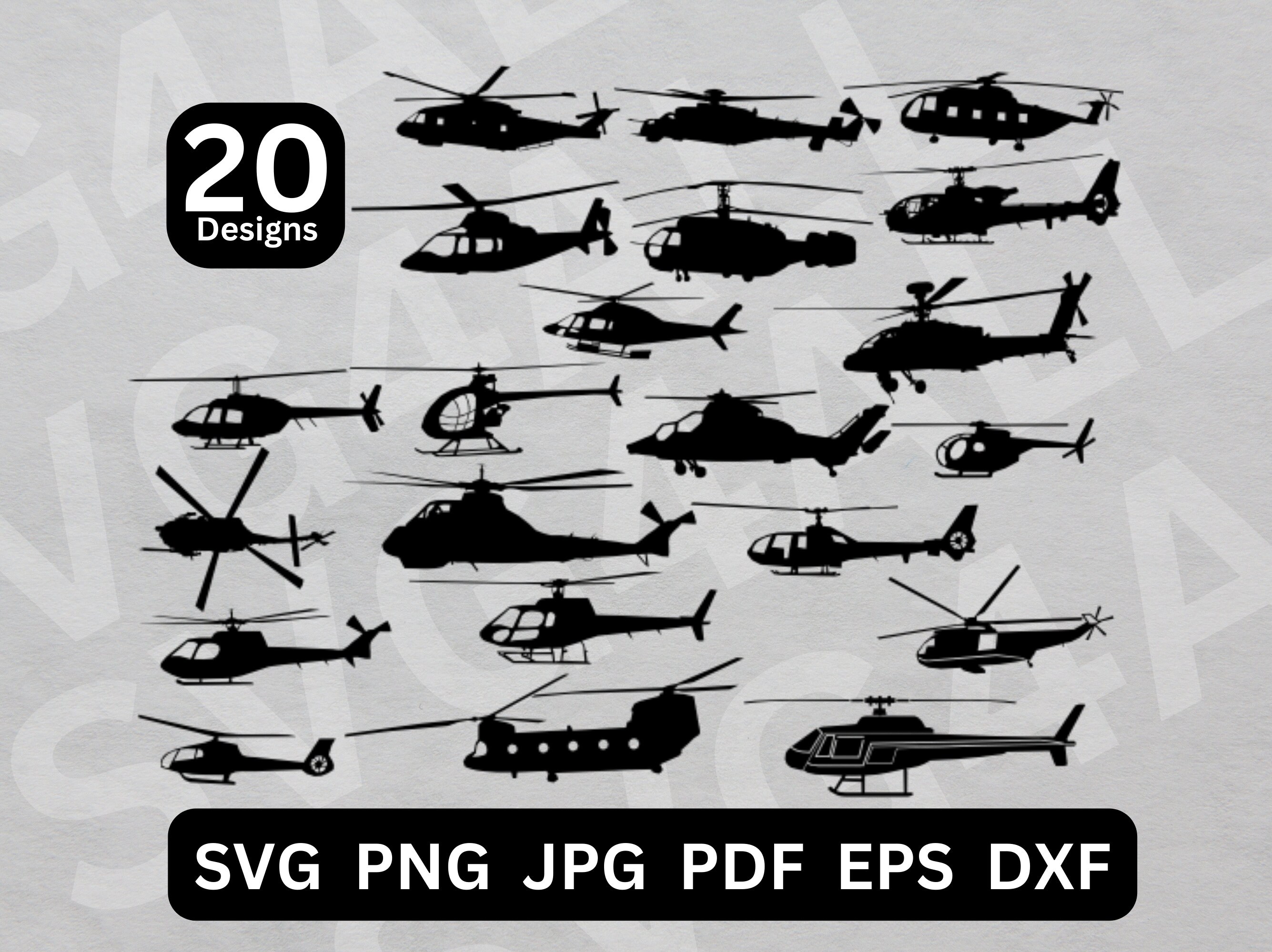 Helicopter Svg Bundle, Helicopter Svg File, Helicopter Clipart ...