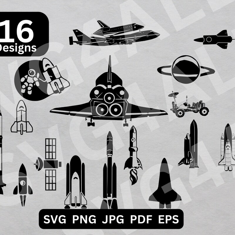 Rocket Ship Clipart - Etsy