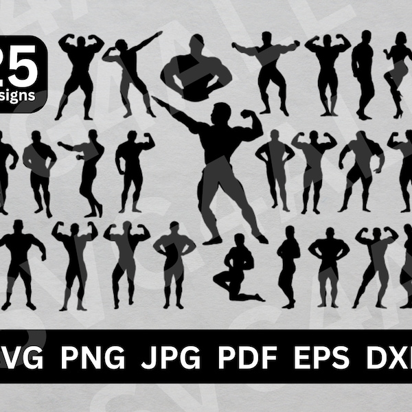 Bodybuilder Png Clipart - Etsy