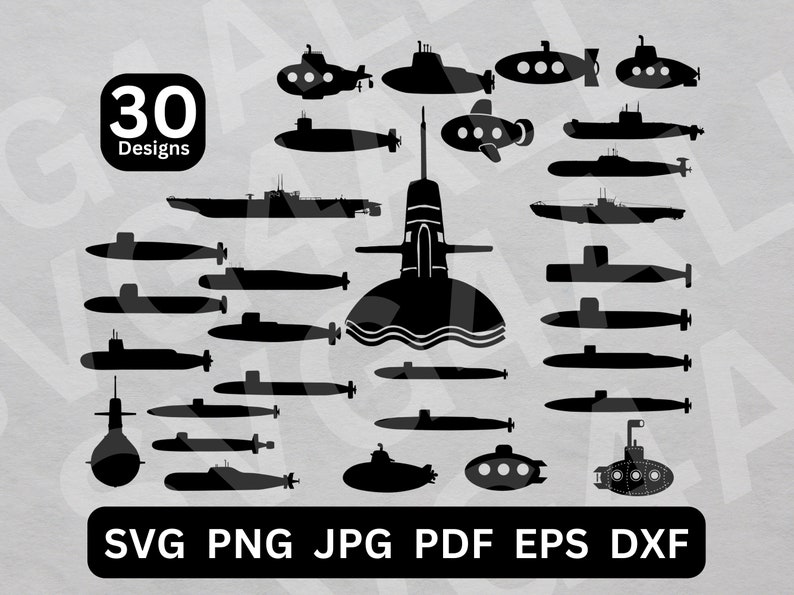 Submarine SVG, Submarine Svg File, Submarine Cricut, Submarine Vinyl ...