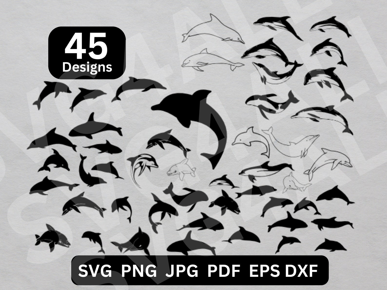 Delfin SVG, Delfin PNG, Delfin Vektor, Delfin Silhouette, Delfin ...