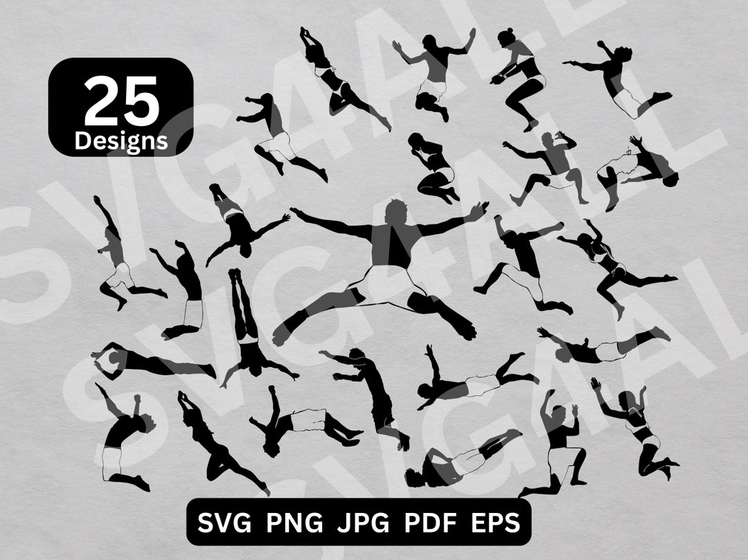 Cliff Jumping Svg, Cliff Jumper Bundle Svg, Jumping Clipart, Jumping ...