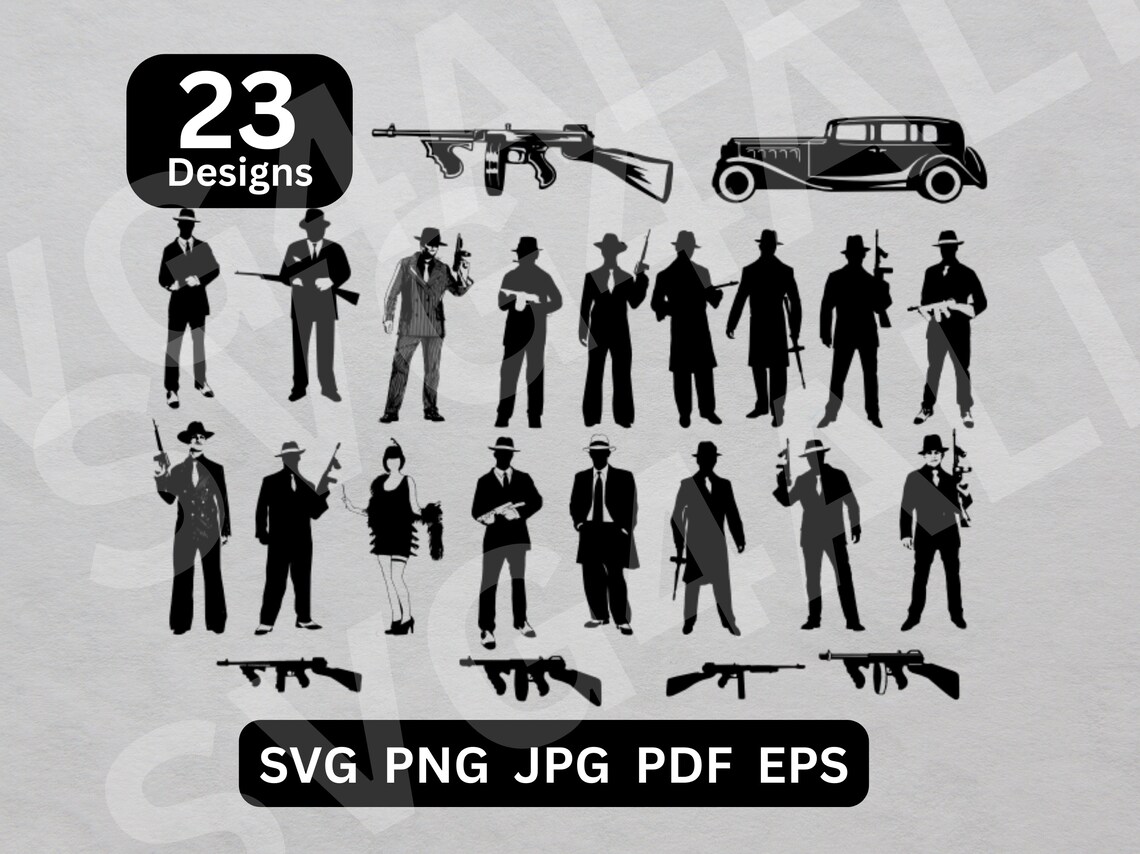 Gangster Svg, Mafia Svg, Gangster Png, Holigan Svg, Mafia Gun Svg, Guns ...
