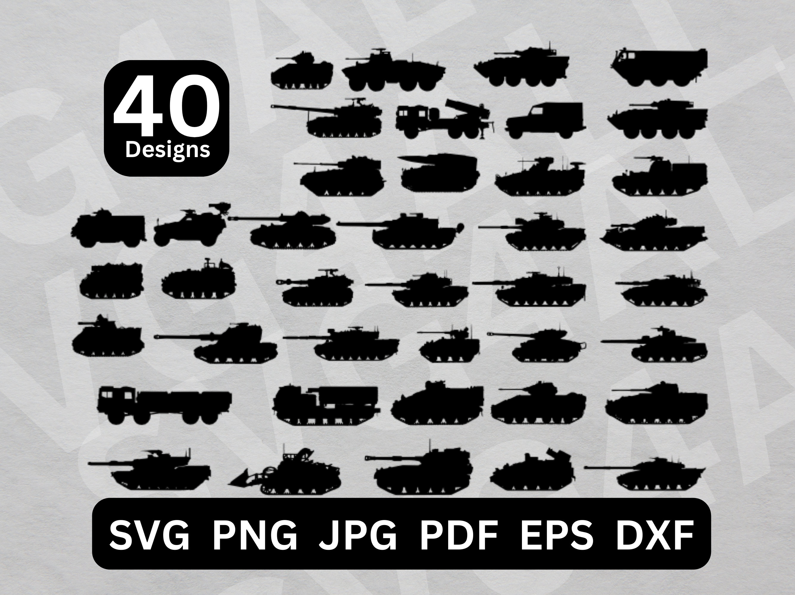 Military Tank Svg, Army Vehicles, Army Tank Svg & Png, Army Silhouette ...