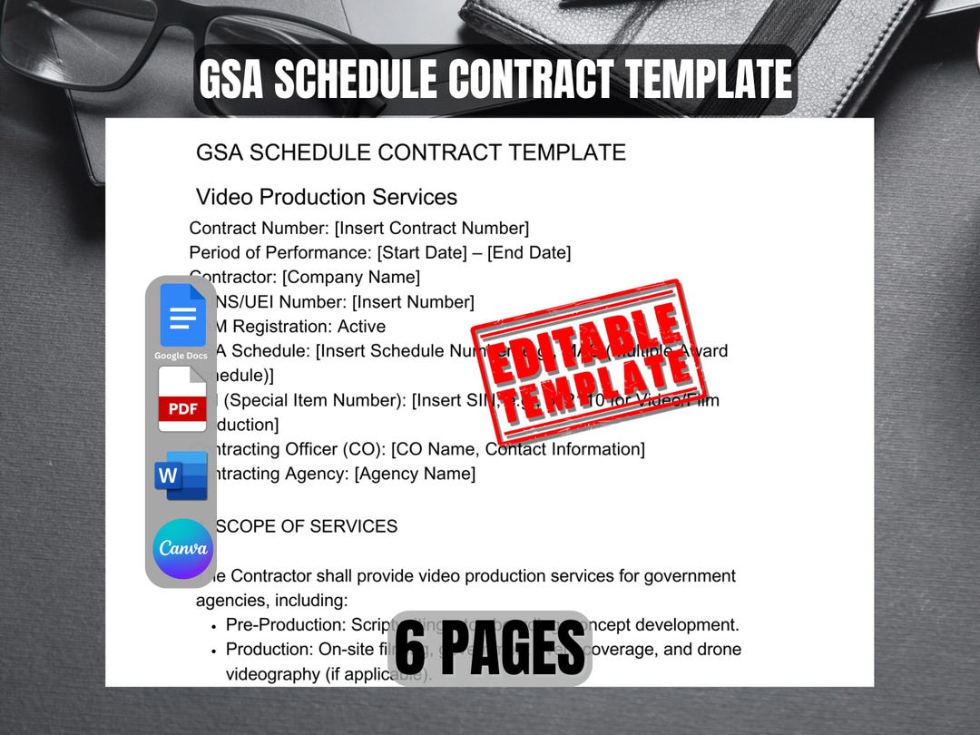 GSA Schedule Contract Template | Professional Video Production Services ...