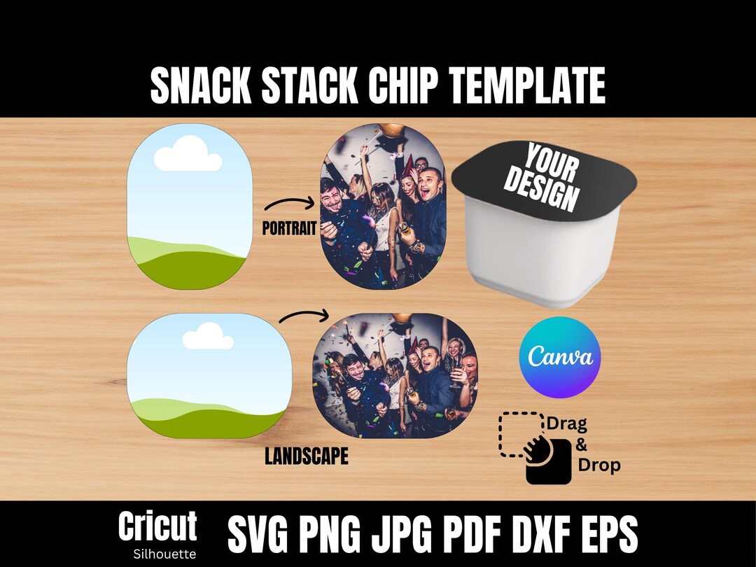 Snack Stack Template, Snack Stack Chip Topper Label Template, Party ...