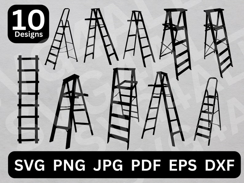 Ladder SVG, Ladder PNG, Ladder Bundle Cut File, Ladder Clipart, Ladder ...