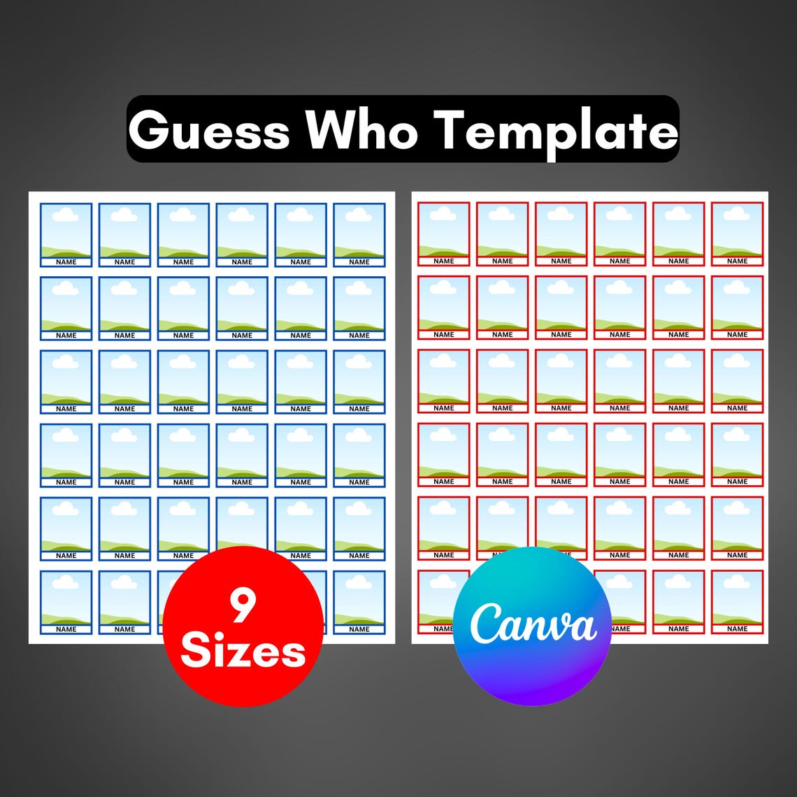 Guess Who Template Canva, Custom Guess Who, Guess Who Cards, Make Your ...