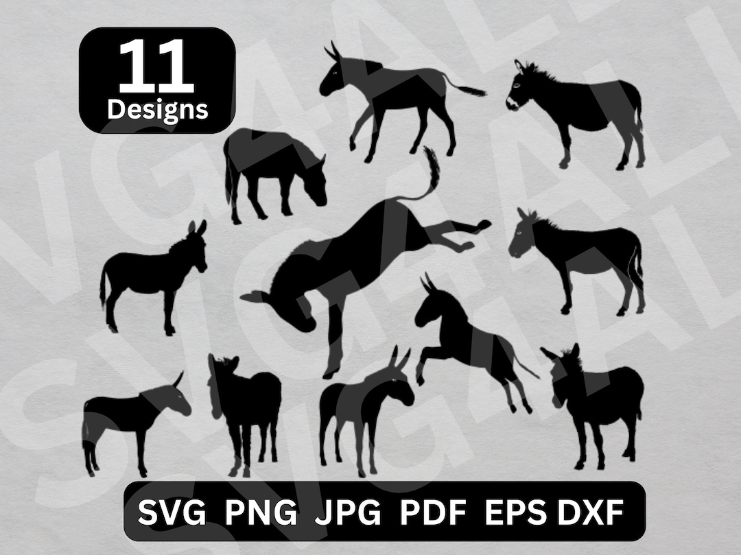 Donkey Svg, Donkey Clipart, Donkey Download, Donkey Png, Donkey Design ...