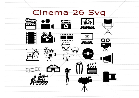Movie Svg 26 Svg Camera Svg Cinema Monogram Cut File | Etsy
