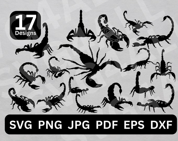 Scorpion | SVG PNG JPG | Danger | Instant Download | Scorpion Svg | T ...
