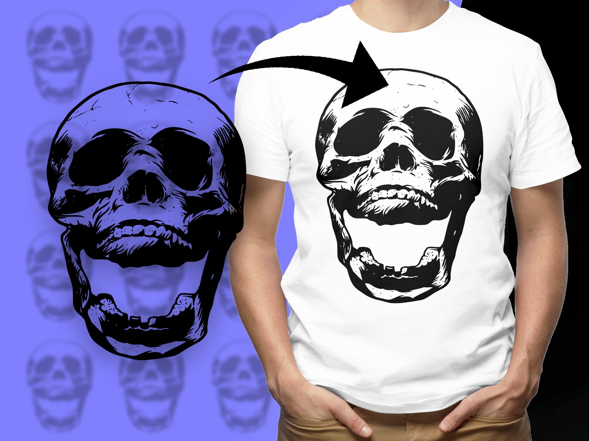 Skull SVG Bundle, 48 Digital Skull Designs, Clipart for Cricut and ...