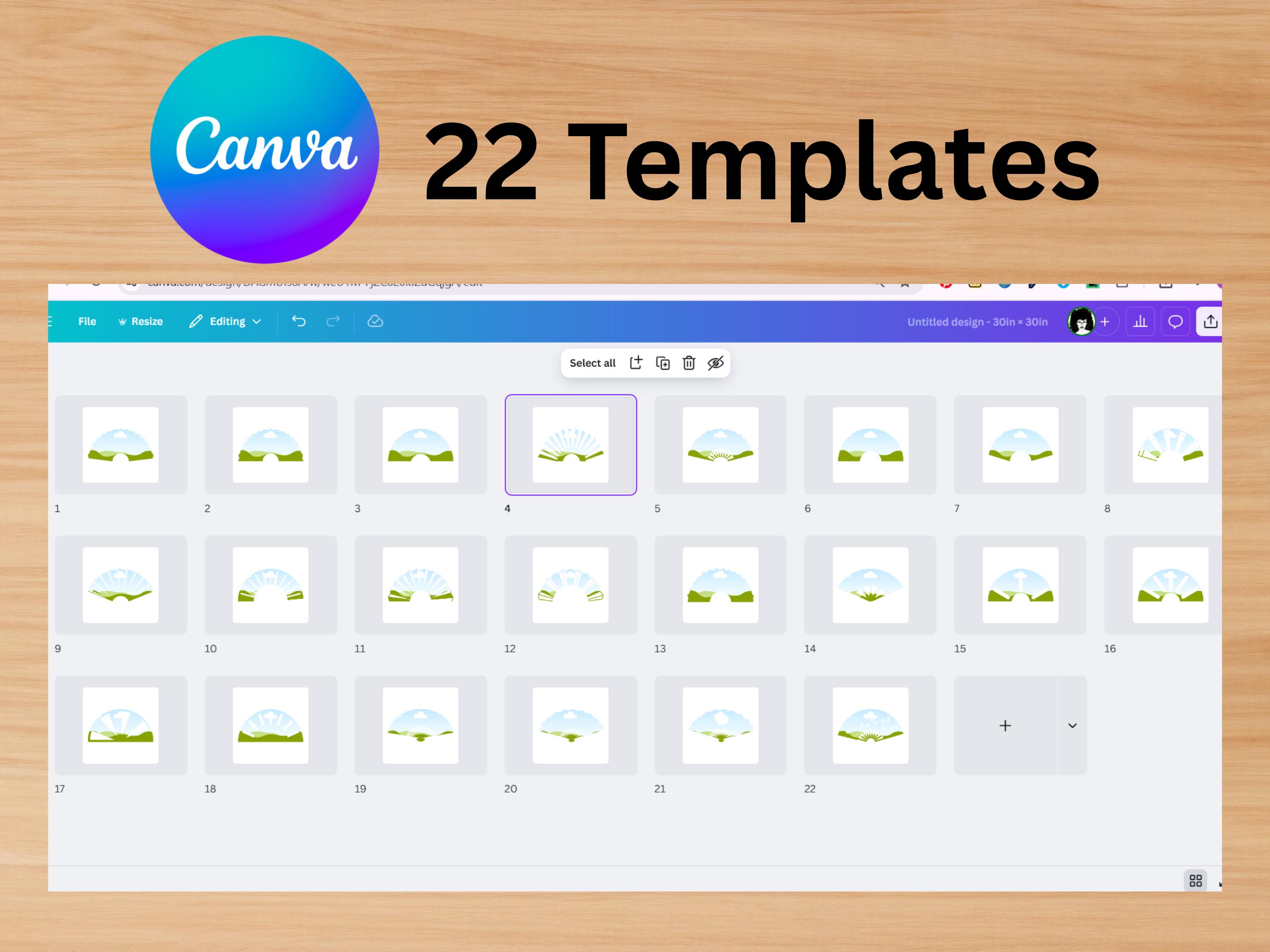 Clap Fan Template Canva | Clack Fan Template | Hand Fan Template ...
