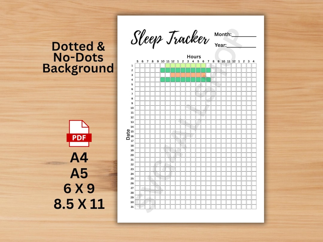 Sleep Tracker Printable - Sleep Tracker Journal Printable - Sleep ...